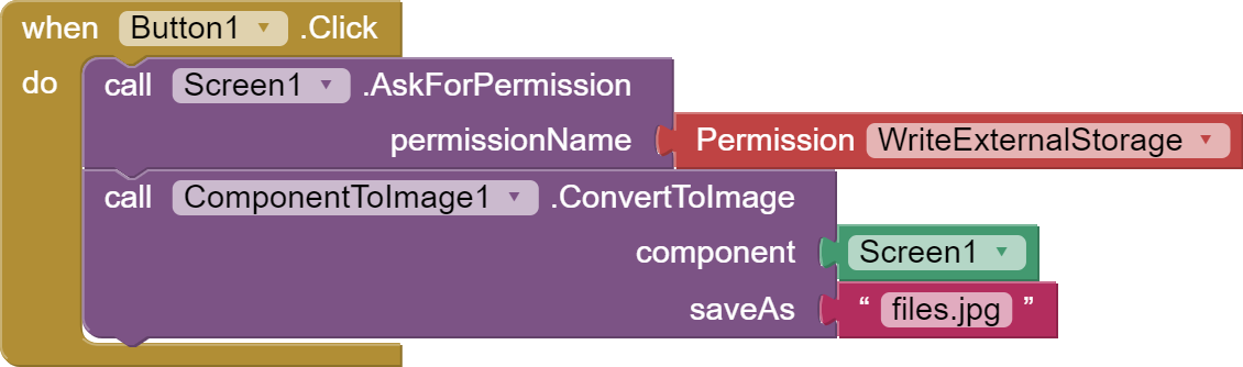 Convert component to image - Extensions - MIT App Inventor Community